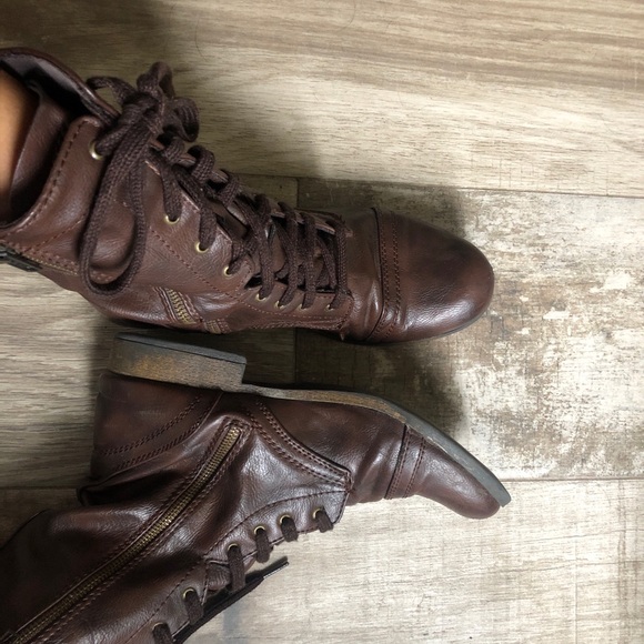 Target | Shoes | Chestnut Brown Combat Boots | Poshmark